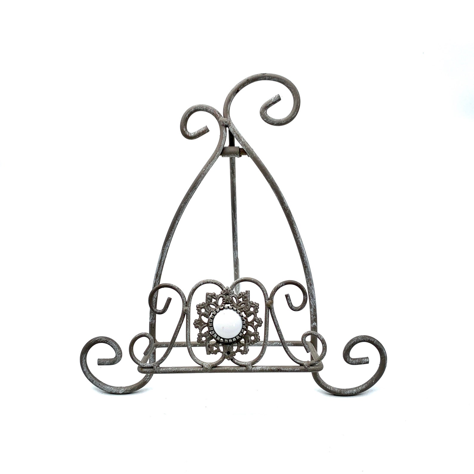 Vintage Ornate Distressed Tabletop Easel Decorative Display Stand ...