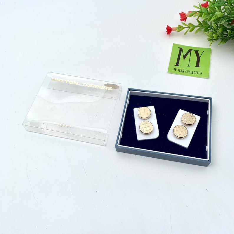 Vintage Button Toppers by Swank Gold Tone Jewelry Button | Etsy