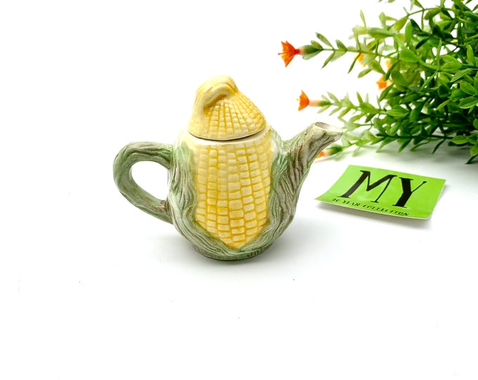 Adorable Mini Ceramic Corn Hust Teapot Gift Idea Farmhouse Decor ...