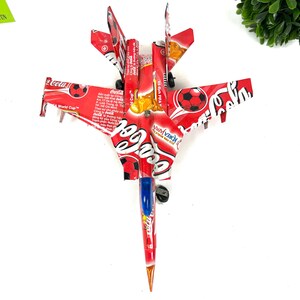 Vintage Coca Cola Tin Fighter Jet Airplane Collectible Artisan Recycled ...