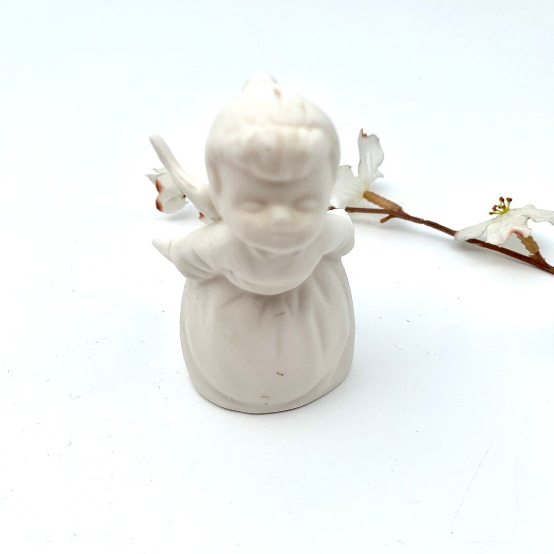 Vintage Kissing Angel Figurine SB Schmid Bros Japan Porcelain Bisque ...