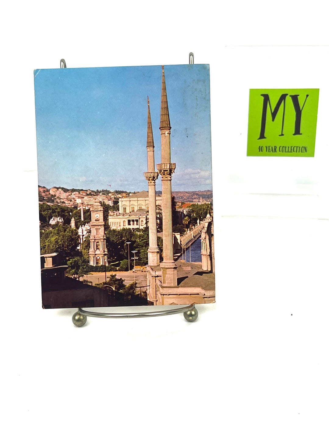 Vintage Istanbul Postcard: Dolmabahçe Mosque, Turkish Stamps (1968) - Etsy