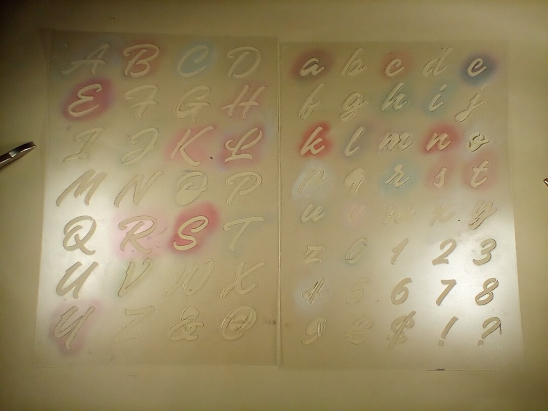 Used Lettering / Numbers Stencil - Etsy