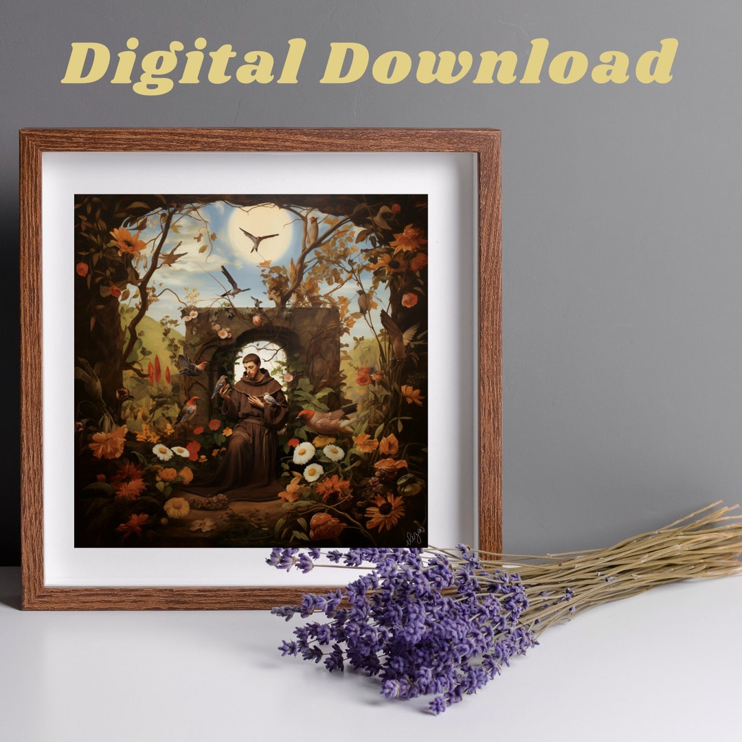 St. Francis of Assisi Wall Art Poster Digital Download- Patron Saint of ...