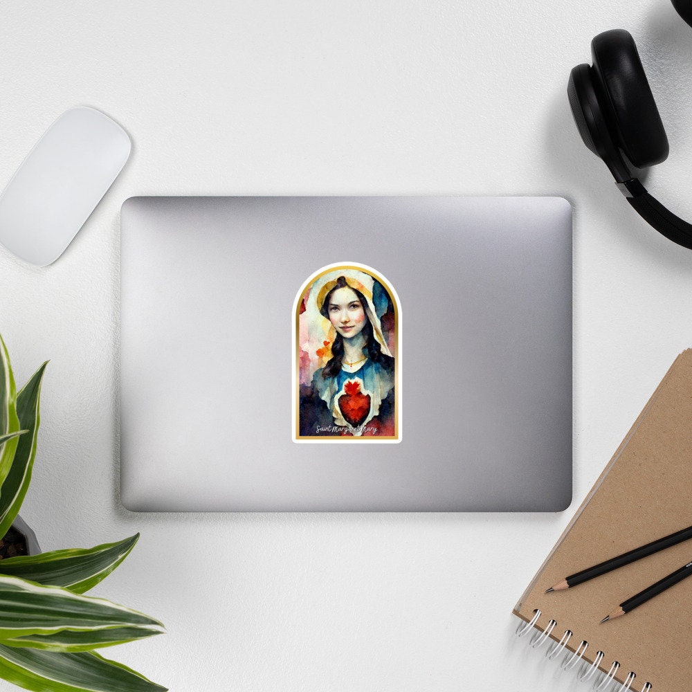 St. Margaret Mary and the Sacred Heart Sticker A Digitally Created ...
