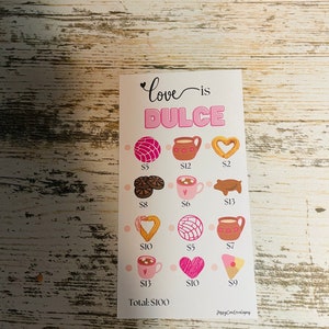 Valentine's Day Pan Dulce Savings Challenge: A6 Cash Tracker (digital ...