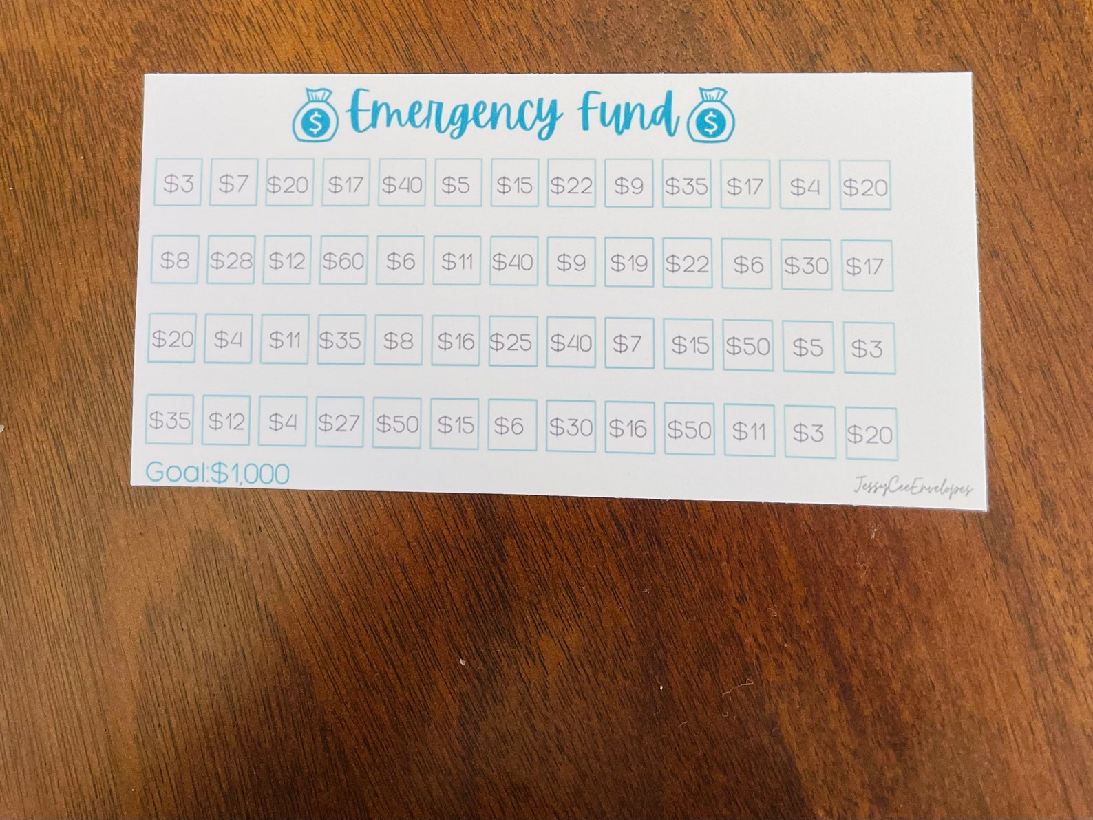 Emergency Fund Savings Challenge Printable Savings - Etsy