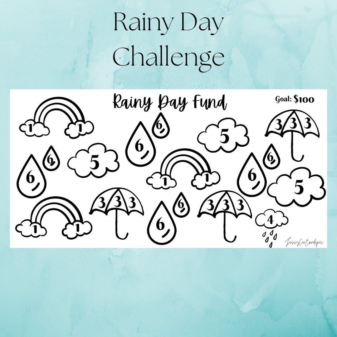 Rainy Day Savings Challenge, Rainy Day Challenge, Savings Challenges ...