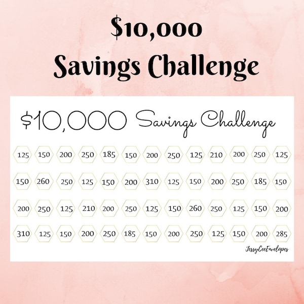 40,000 Money Saving Challenge Printable / Save 40,000 in 100 Days ...