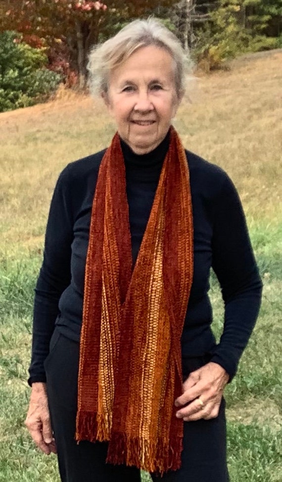 Handwoven Scarves in Fall Foliage Colors | Etsy