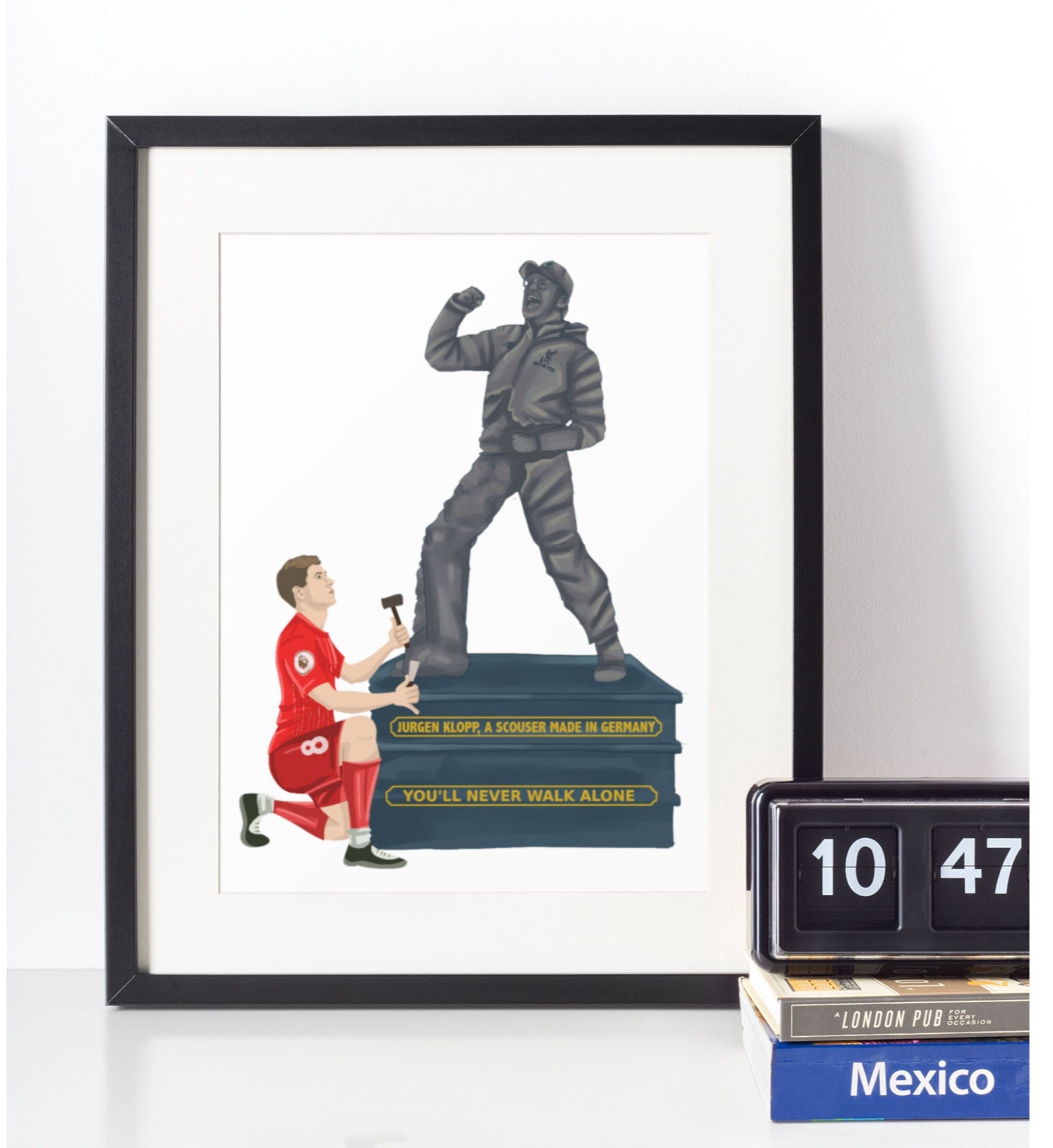 Jurgen Klopp's Statue Built by Steven Gerrard | LFC PRINT | A3 | A4 ...