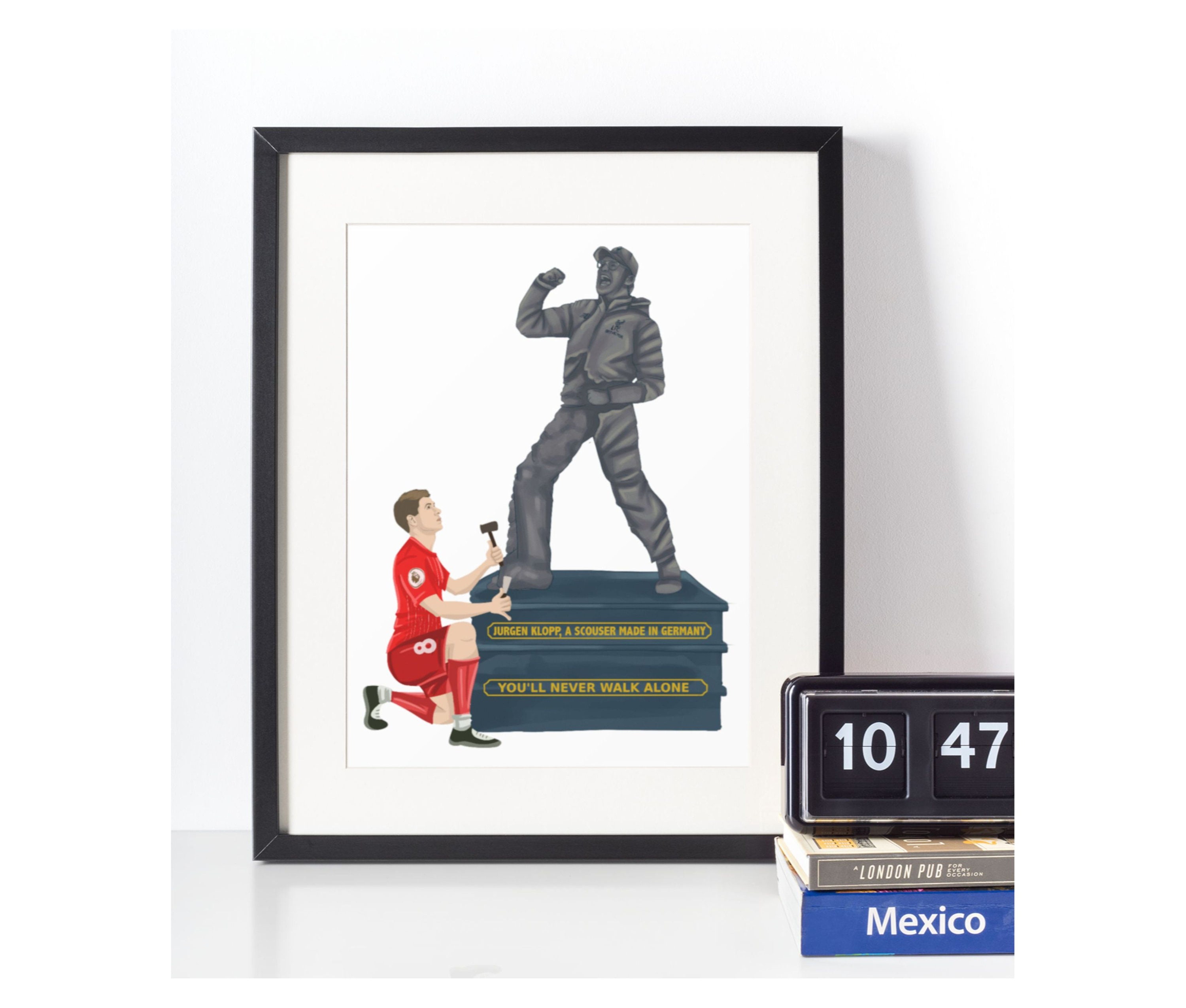 Jurgen Klopp's Statue Built by Steven Gerrard | LFC PRINT | A3 | A4 ...