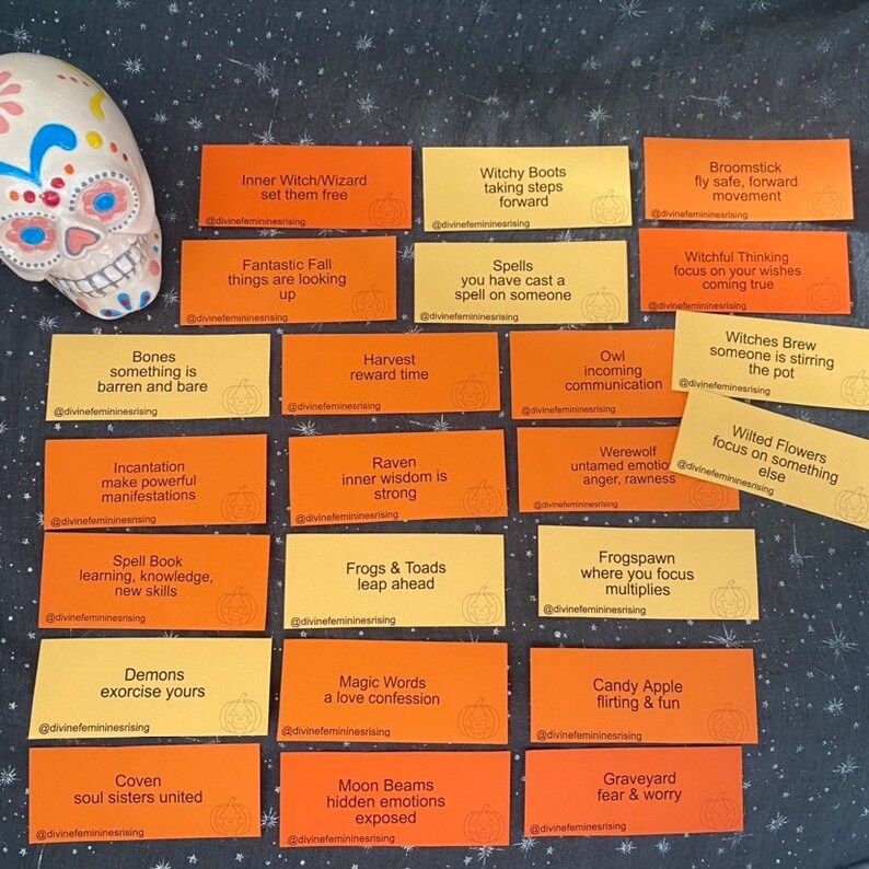 Halloween Oracle Cards – Printable Spooky Fortune Telling Deck ...