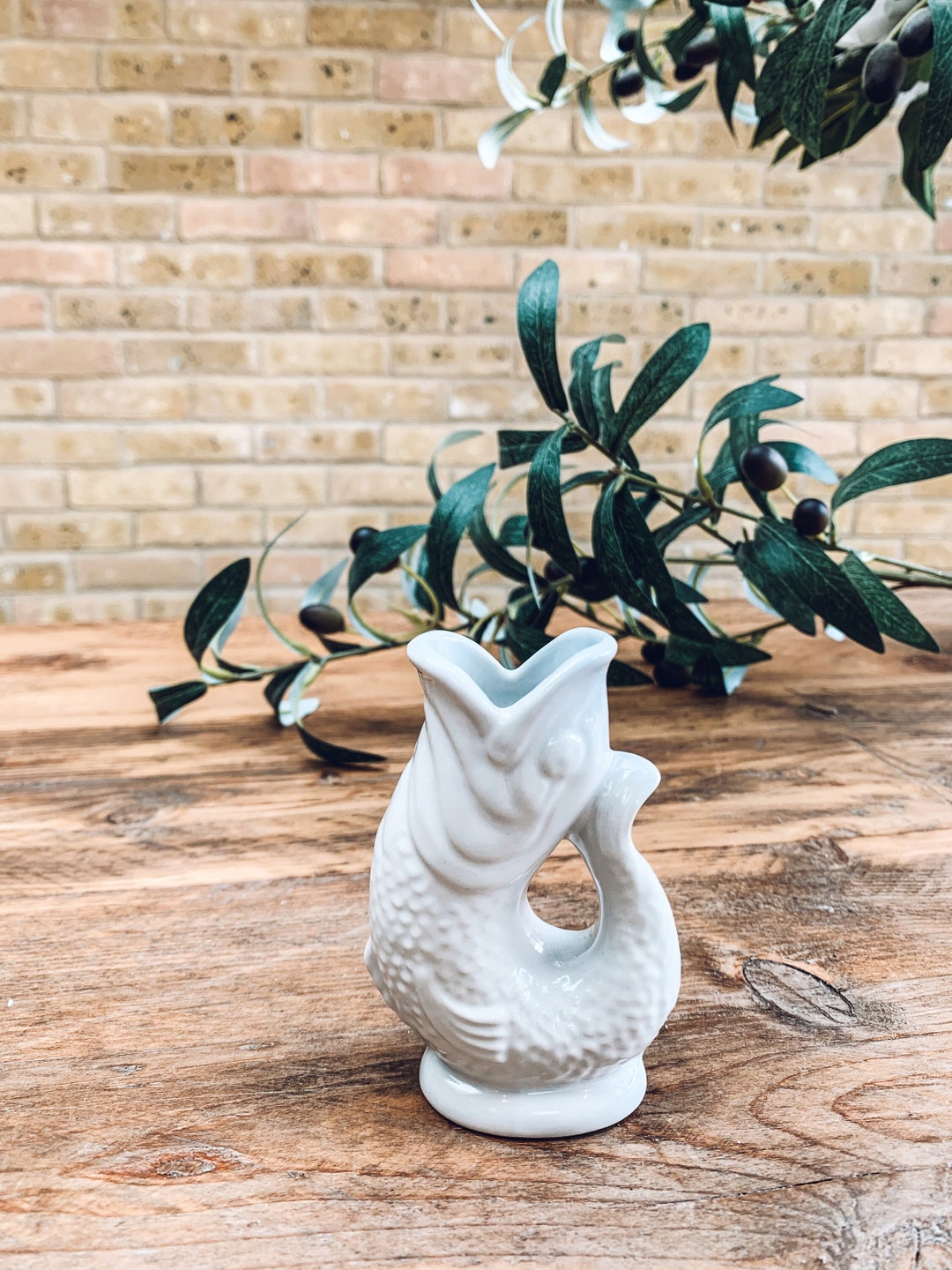 MINI Ceramic Gluggle Jug | Handmade in England | White - Etsy