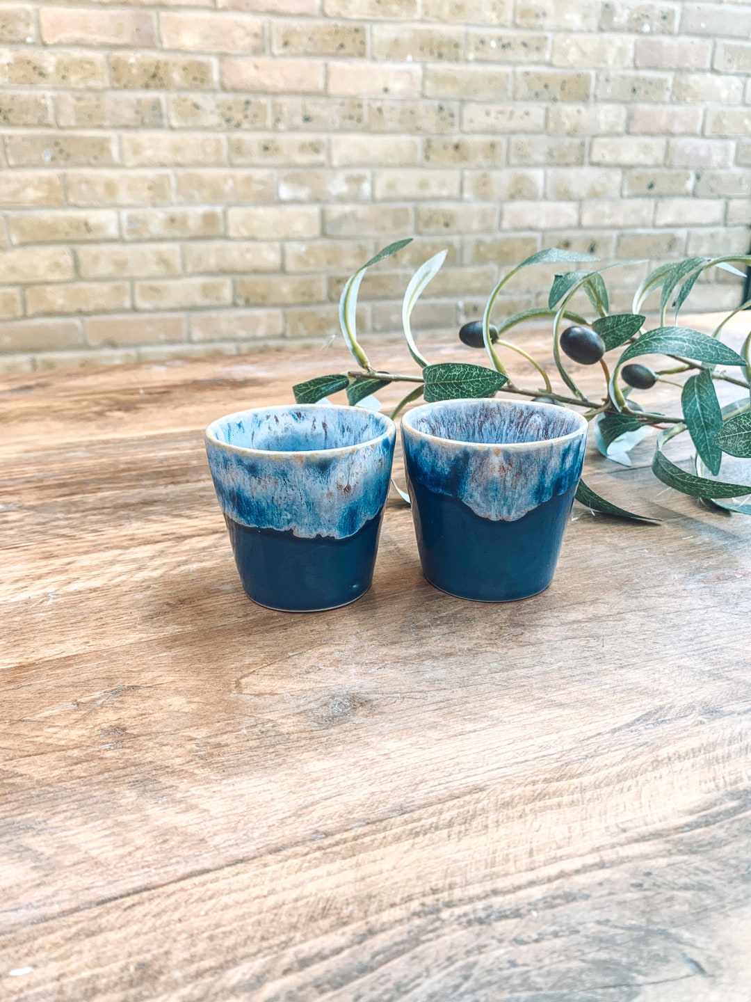 Espresso Cups | Coffee Cups | Stoneware | Set of Two - Etsy