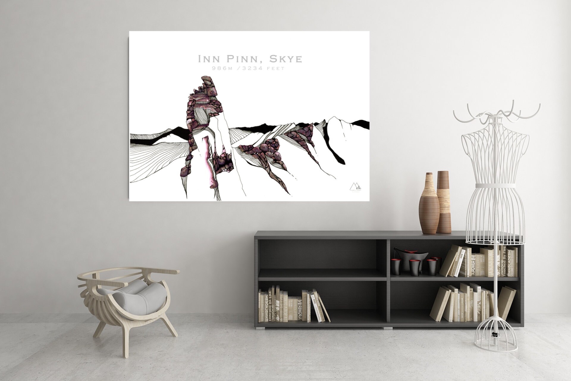 Isle of Skye Inn Pinn Art Print the Inaccessible Pinnacle - Etsy