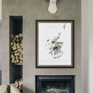 Munro Bagging Map of Scotlands Munros PRINTABLE Hiking Gift Modern Wall ...