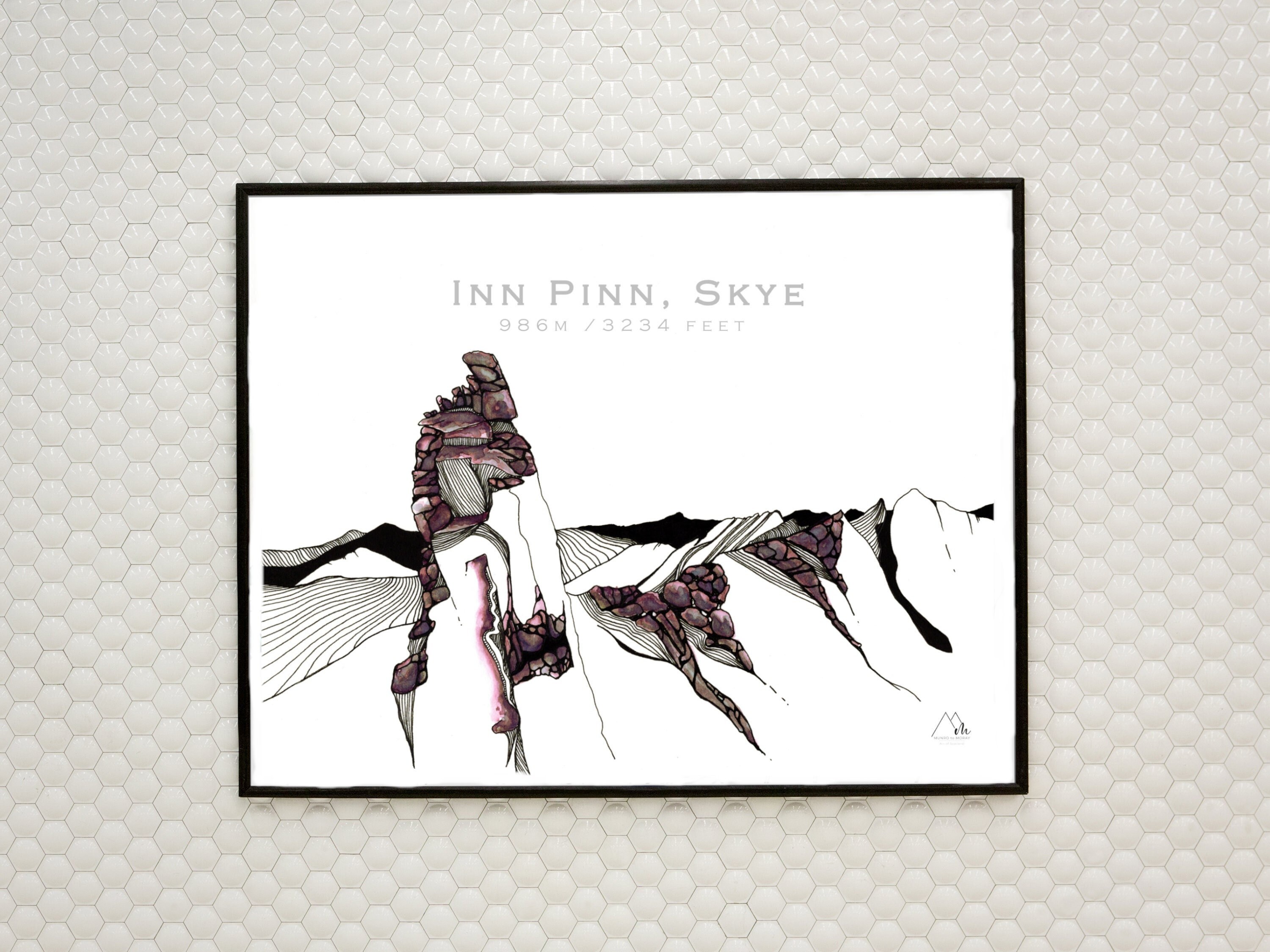 Isle of Skye Inn Pinn Art Print the Inaccessible Pinnacle - Etsy