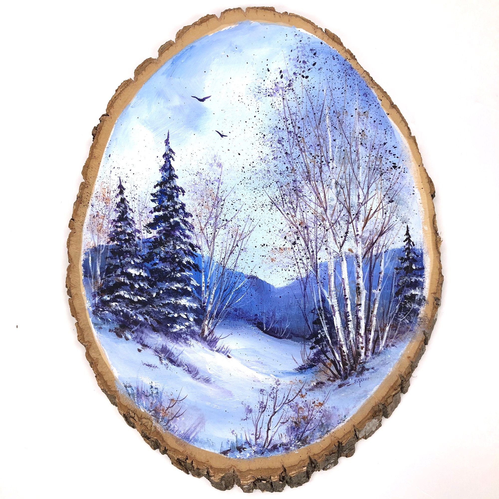 Sue Scheewe Susan Scheewe Painting Mountain Snow Scene - Etsy