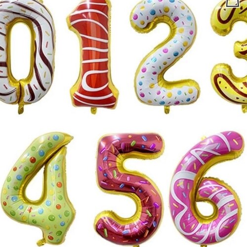 Number Birthday Mylar Balloons Birthday Party Decoration - Etsy