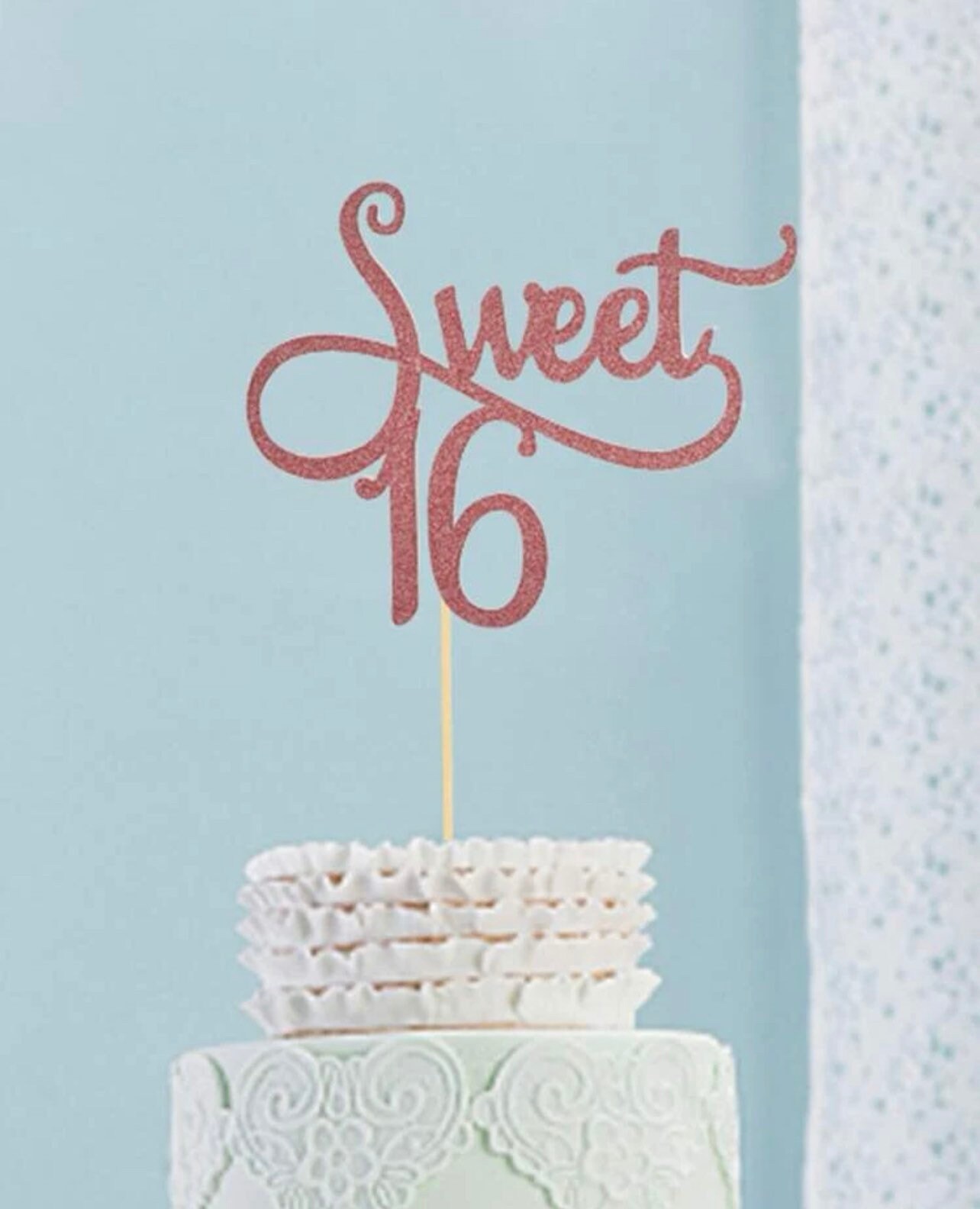 Sweet 16 Cake Topper (1 Pc) - Etsy