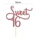 Sweet 16 Cake Topper (1 Pc) - Etsy