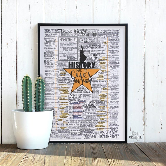 Hamilton the Musical Infographic Poster A3 - Etsy