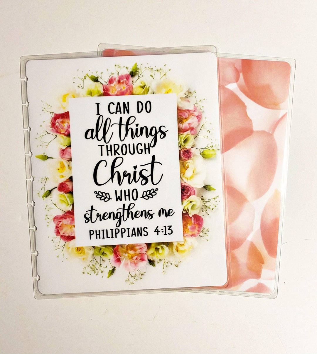 Christian Planner Cover: Floral Faith Design, Disc Bound - Etsy