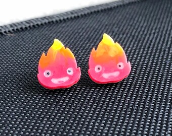 Calcifer Earrings | Etsy
