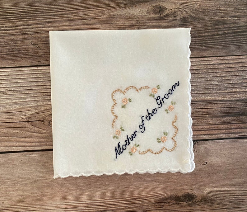 Custom Hand-embroidered Personalized Handkerchief Bridal - Etsy