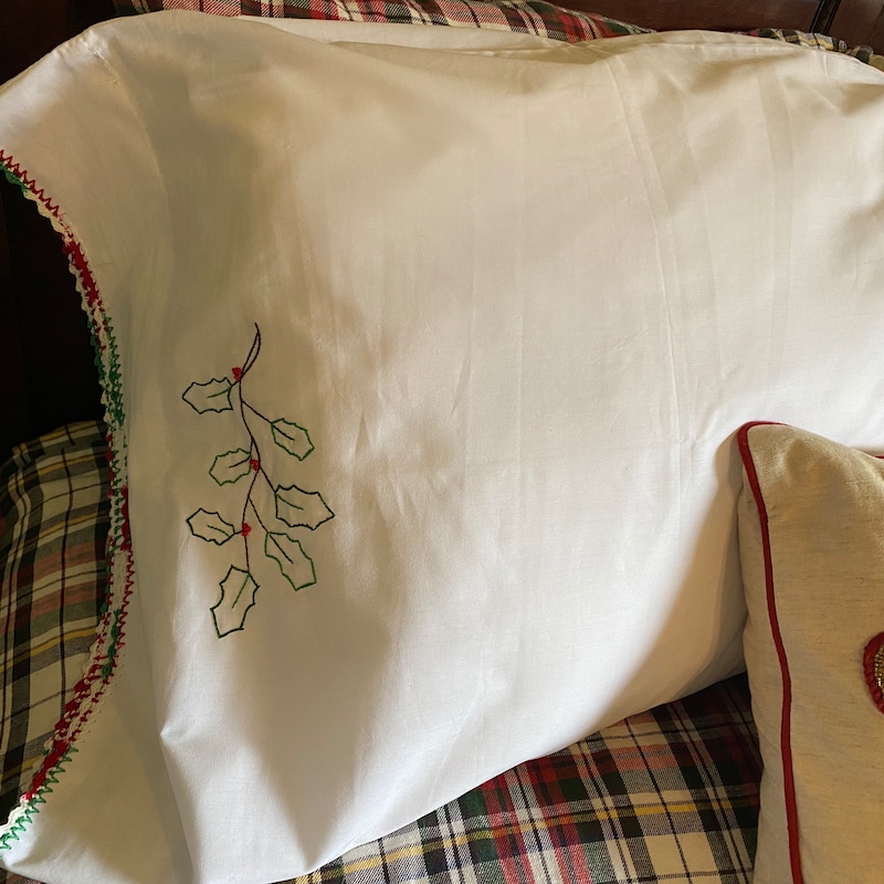 Embroidered Pillowcases - Etsy