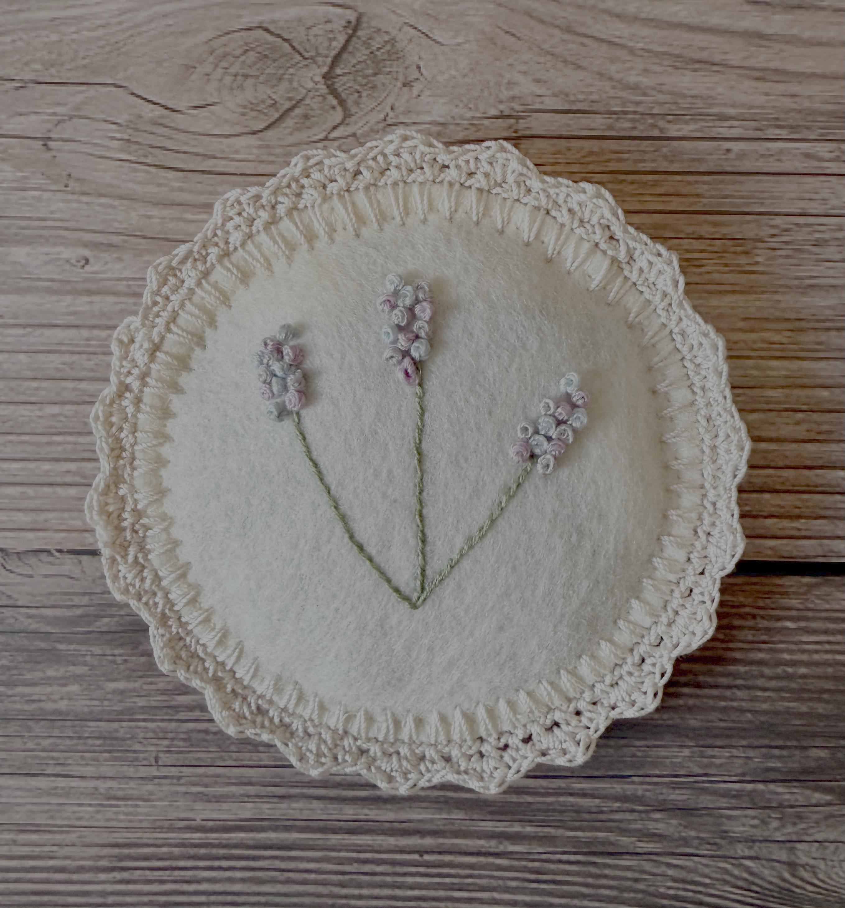 Hand Embroidered Lavender Sachet | 100% Wool Felt Sachets With Dried ...