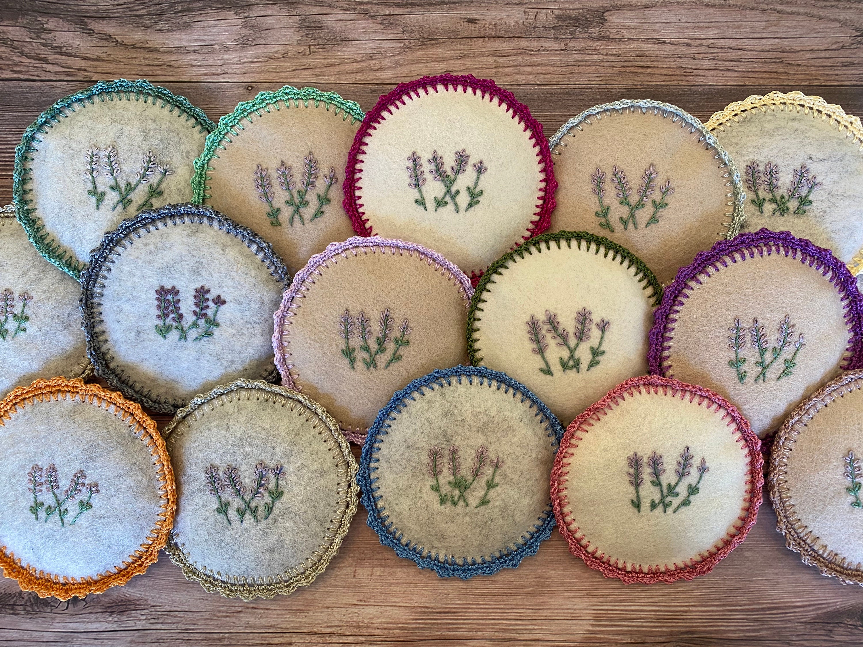 Hand Embroidered Lavender Sachet | 100% Wool Felt Sachets With Dried ...