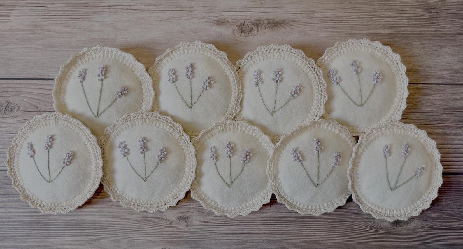 Hand Embroidered Lavender Sachet | 100% Wool Felt Sachets With Dried ...