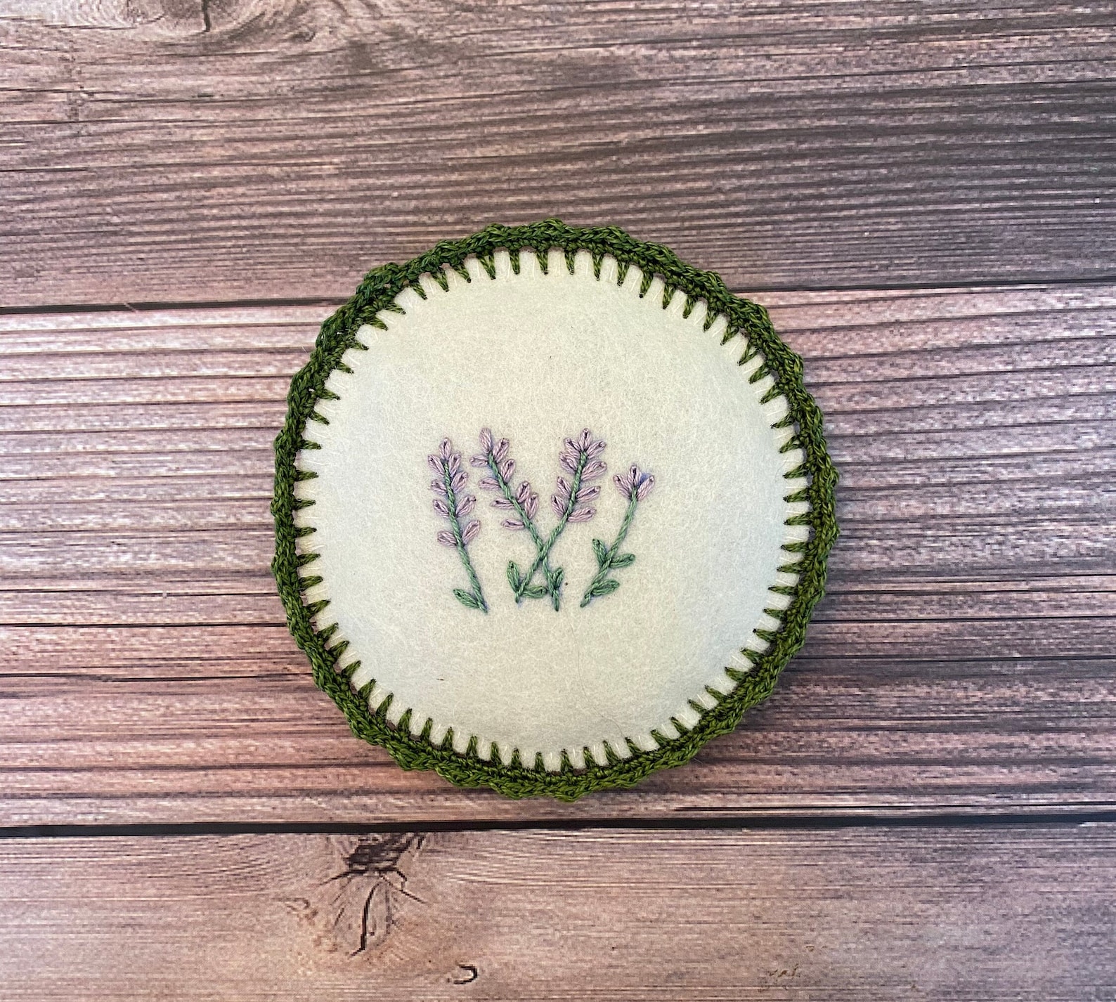 Hand Embroidered Lavender Sachet | 100% Wool Felt Sachets With Dried ...