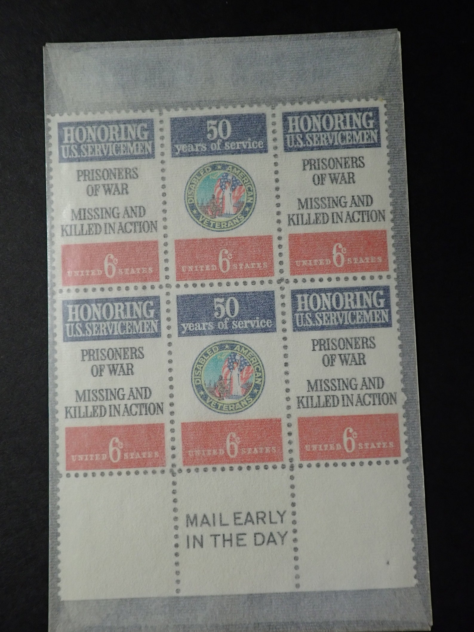 US Postage Stamps 7 Plate Blocks /2 Panes 6c MNH OG Mixed - Etsy