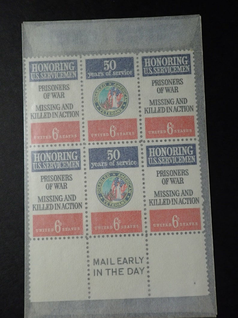 US Postage Stamps 7 Plate Blocks /2 Panes 6c MNH OG Mixed - Etsy