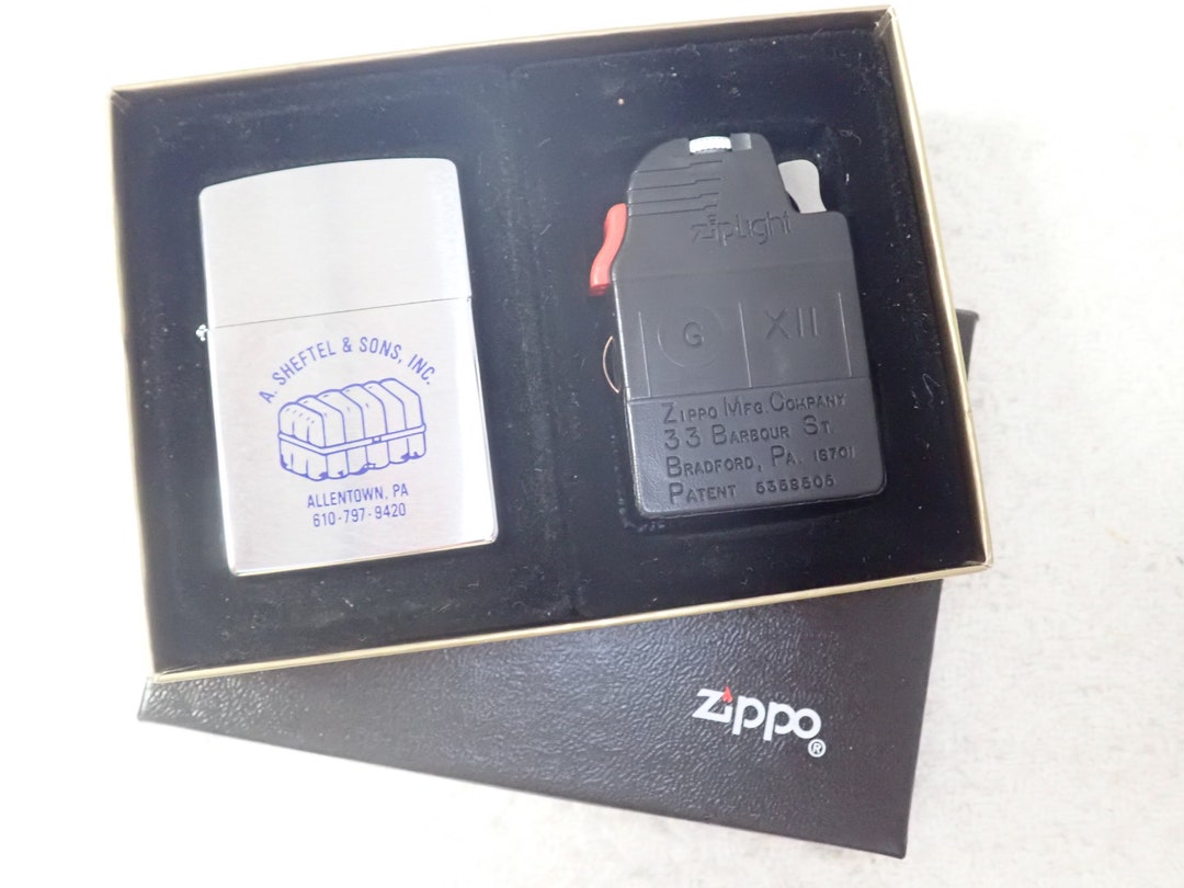ZIPPO Ziplight Advertising A. Sheftel & Sons Inc. Original Box and ...