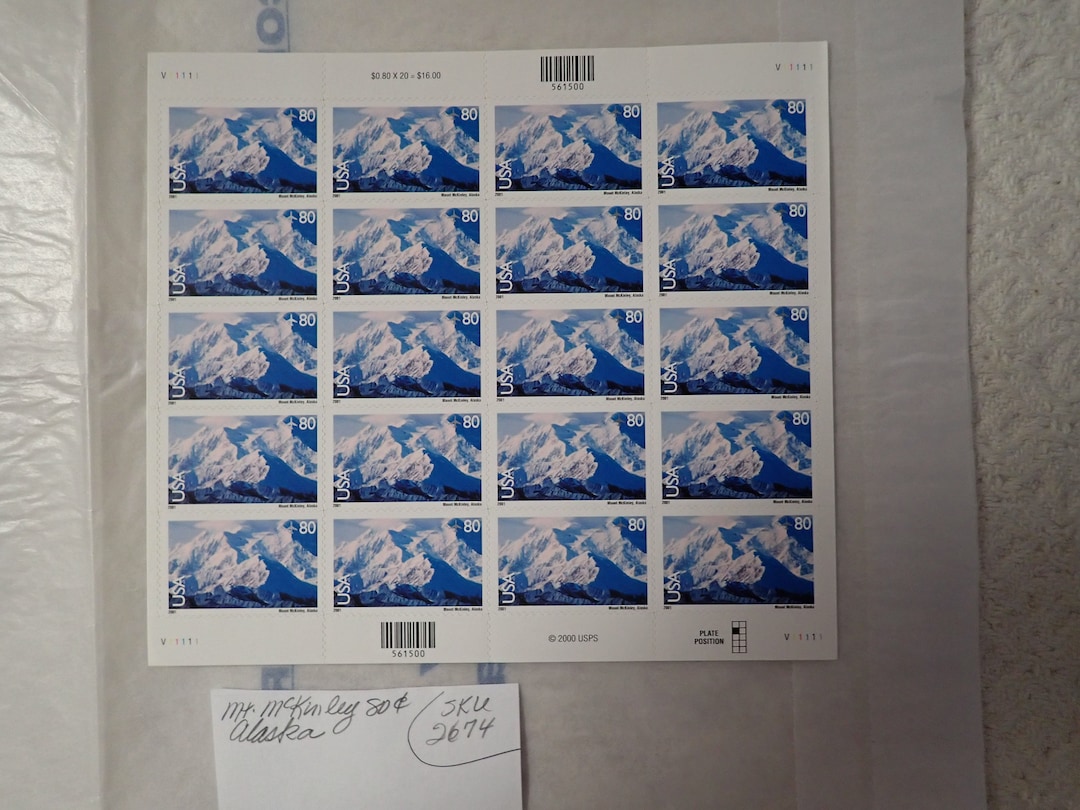 US 2001 Air Mail Mt. Mckinley Alaska Full Pane Sheet Sc. C-137 ...
