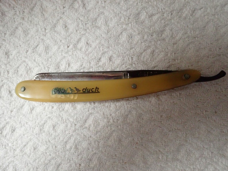 Vintage Straight Razor Pearlduck DUBL Duck Dwarf Solingen - Etsy