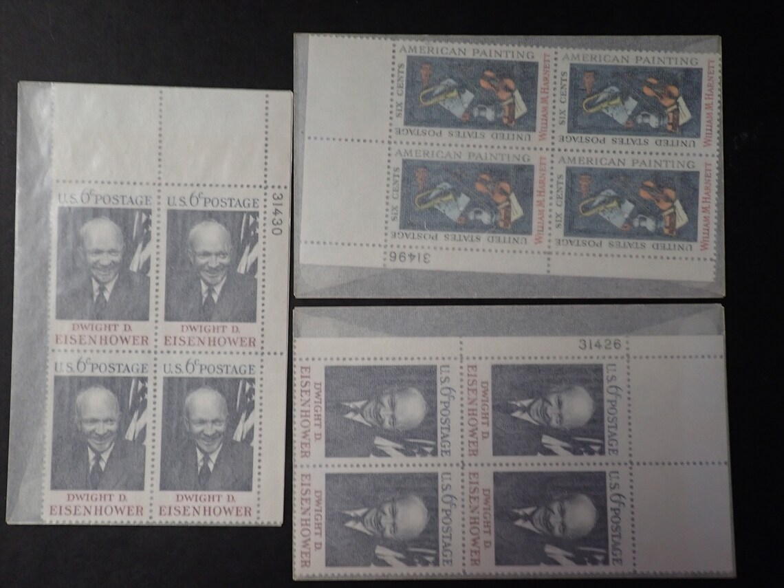 US Postage Stamps 7 Plate Blocks /2 Panes 6c MNH OG Mixed - Etsy