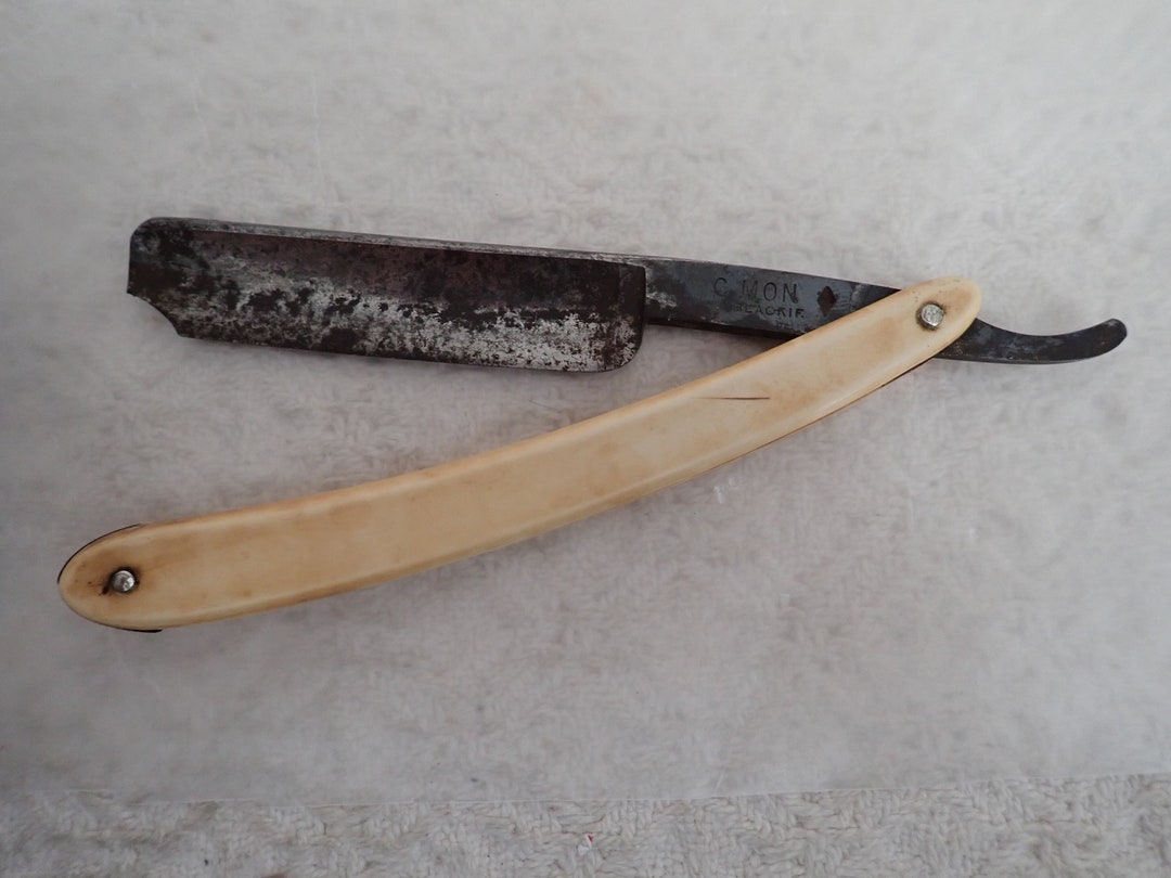 Antique Straight Razor Carl Monkhouse, Ellicottville NY, C. MON Blackie ...