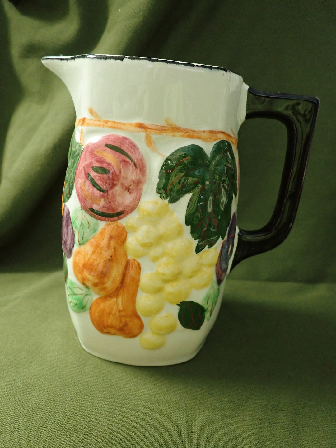Vintage Blue Ridge Southern Pottery Pitcher Has Factory Flaw No Created ...