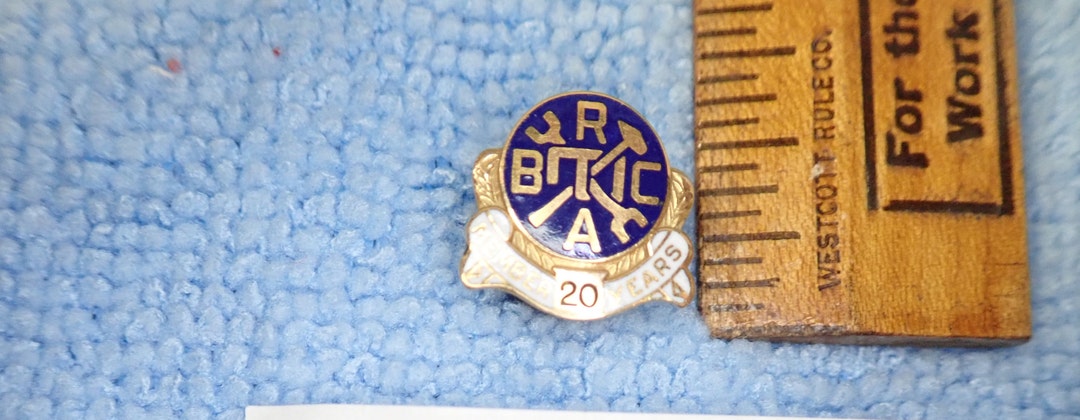 Vintage Brotherhood Railroad Carmen Association 20 Year Member/service ...