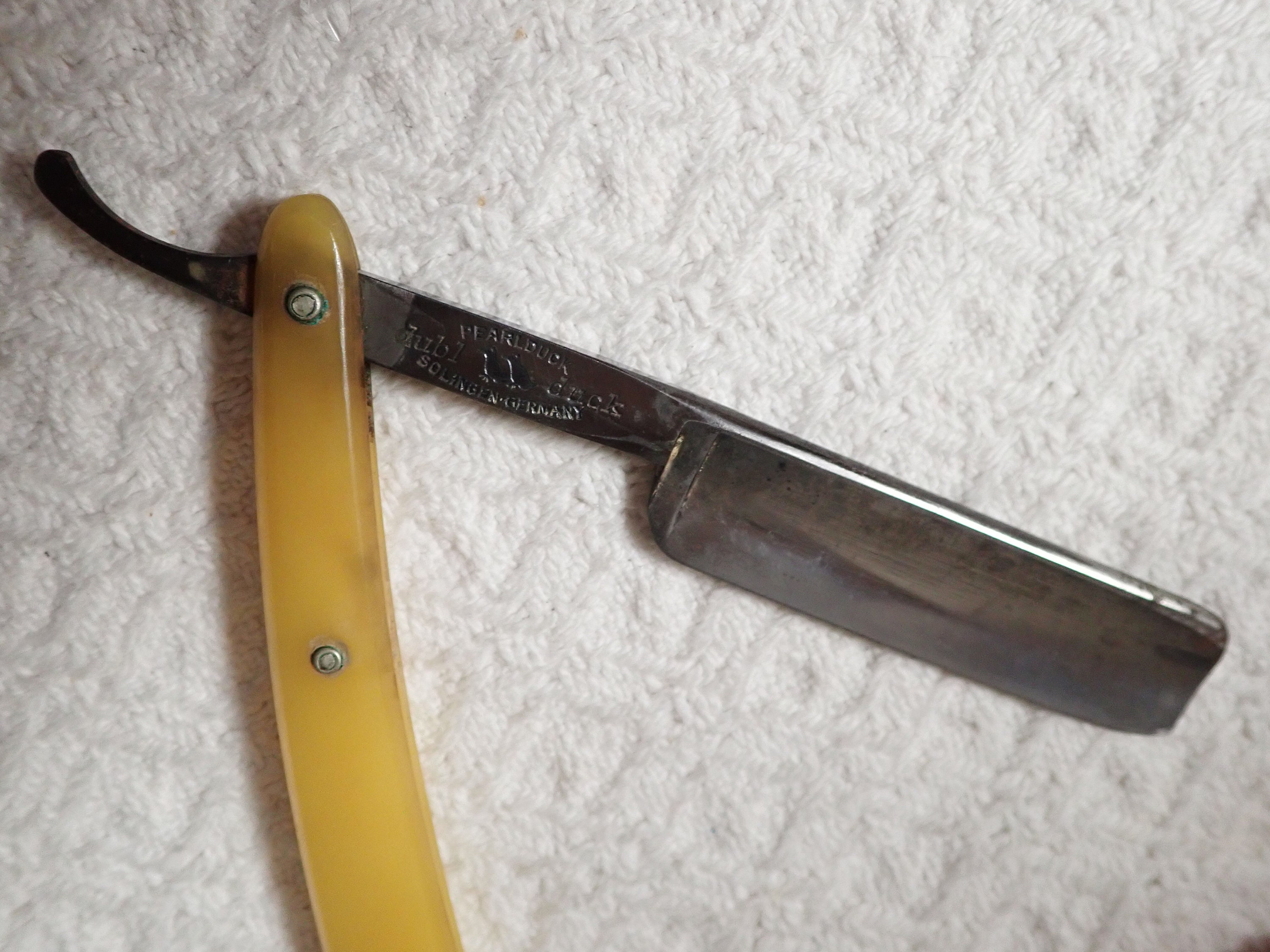 Vintage Straight Razor Pearlduck DUBL Duck Dwarf Solingen - Etsy