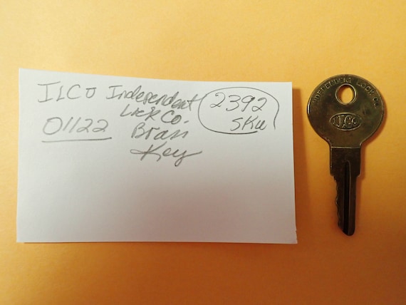 Vintage ILCO Independent Lock Co. O-1122 Brass Key Used Good | Etsy