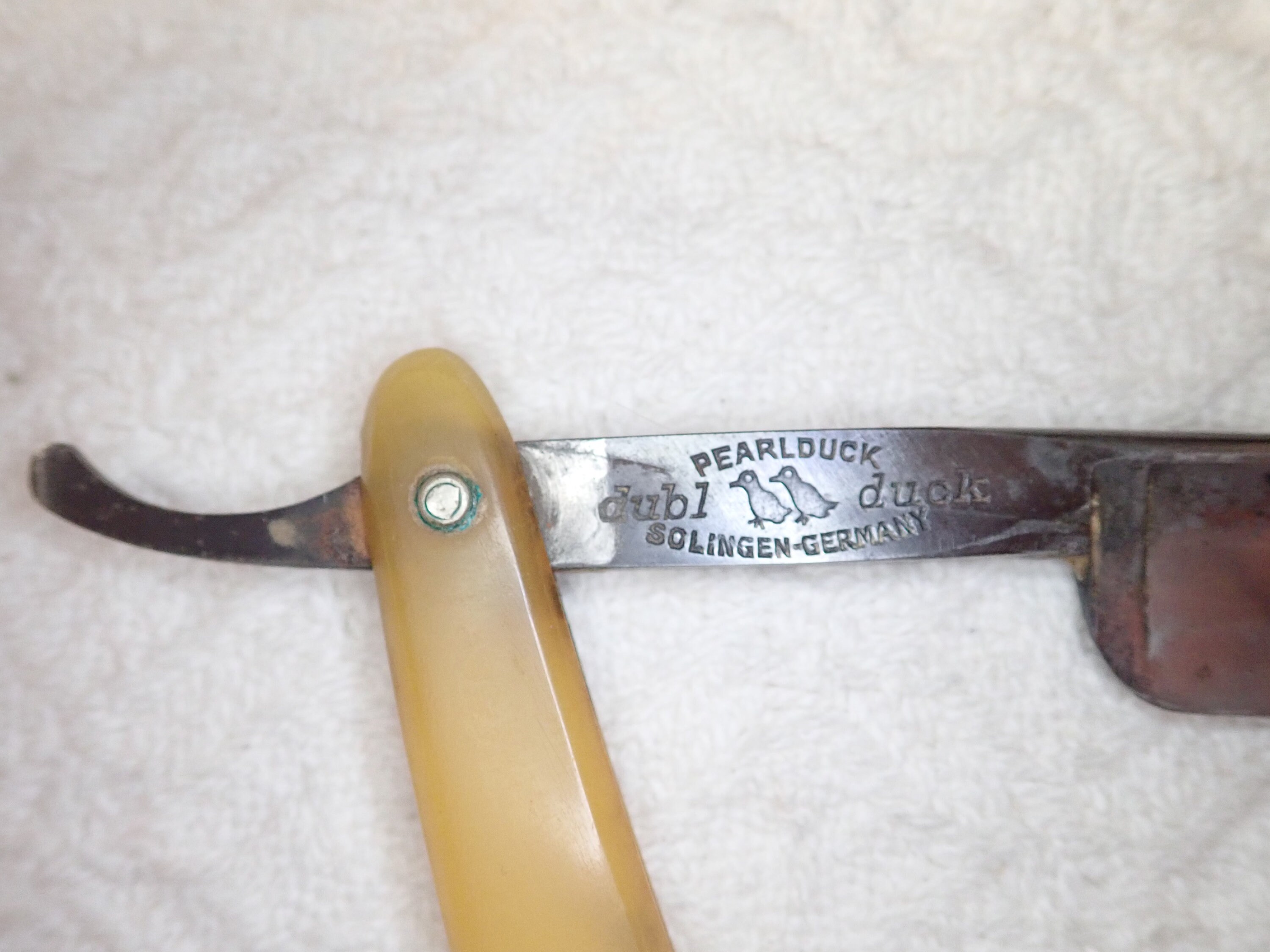 Vintage Straight Razor Pearlduck DUBL Duck Dwarf Solingen - Etsy