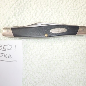 Vintage BUCK 305 Lancer Pocket Knife Anvil Logo 2 Blade 2 3/4" Closed ...