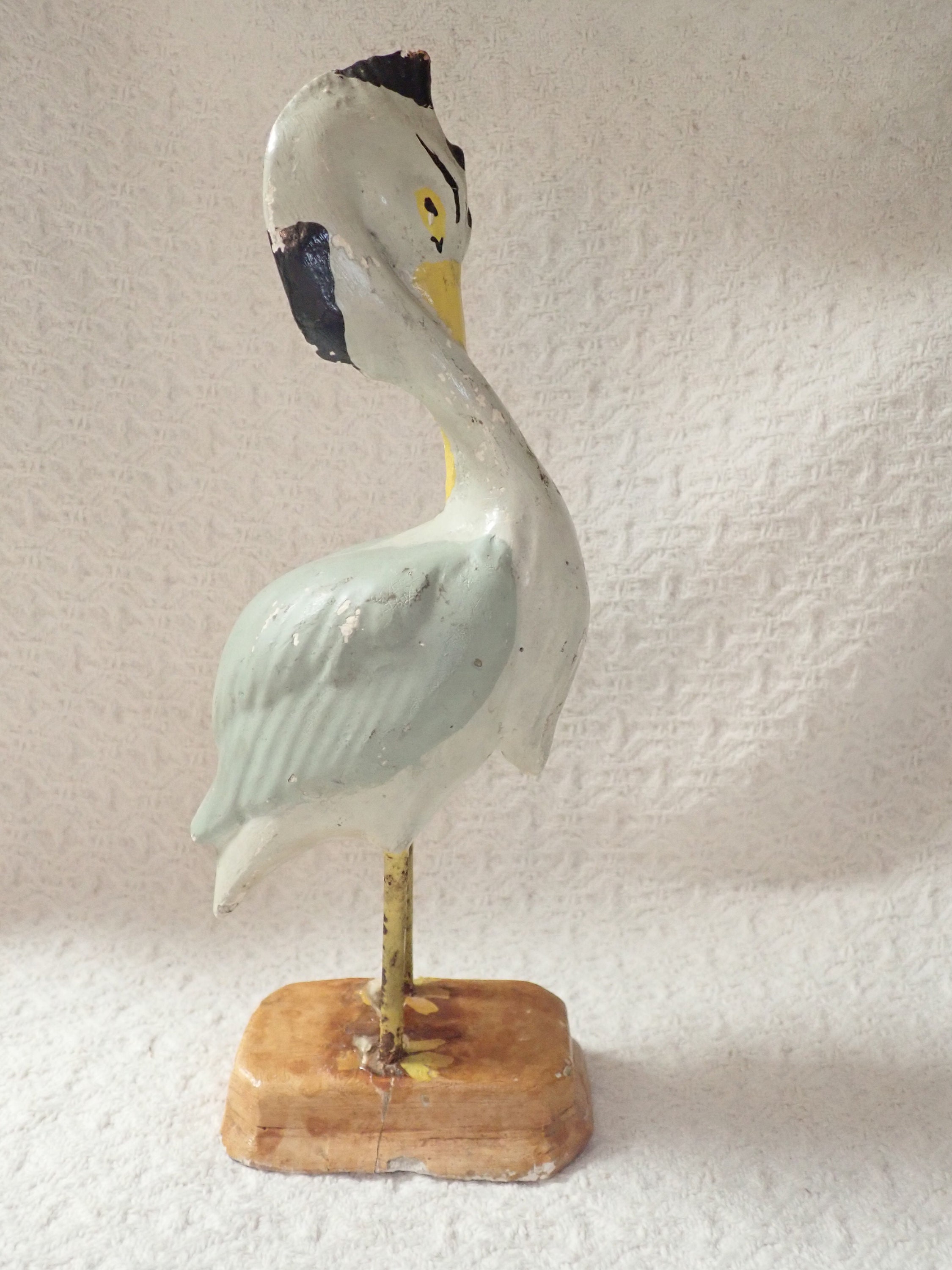 Antique Advertising Table Display Stork Baby Plaster and Iron | Etsy