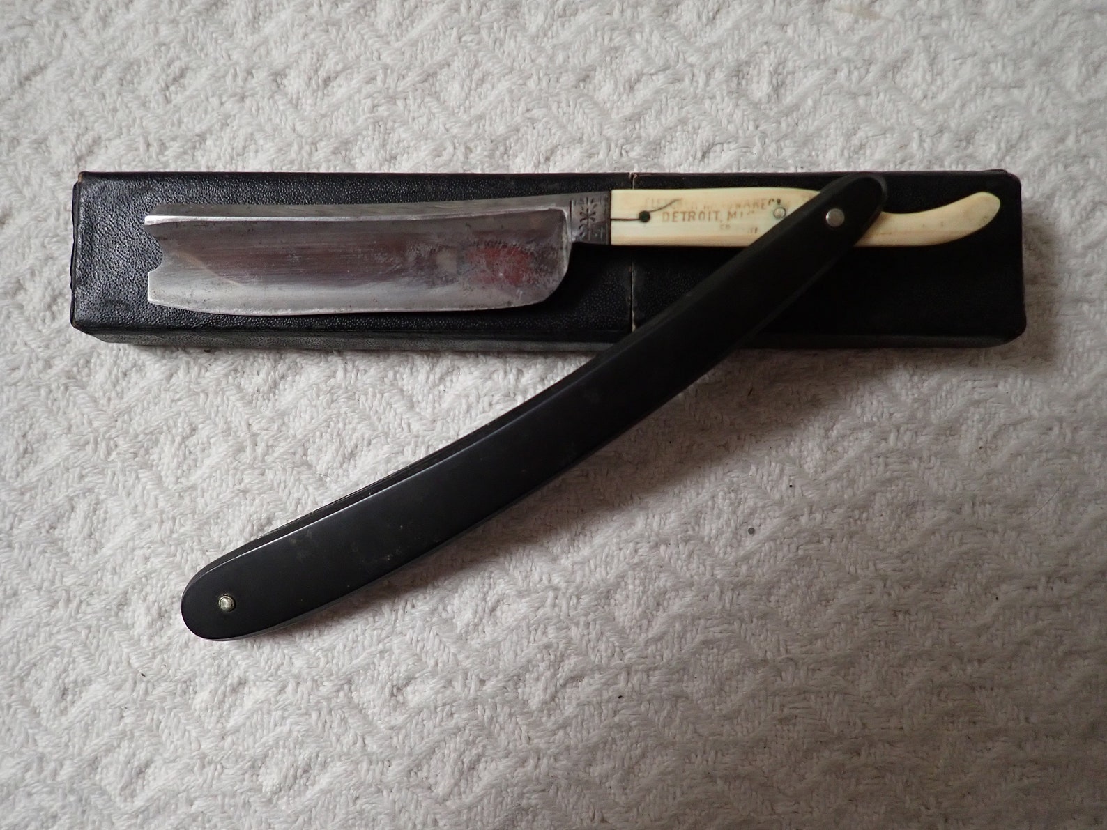 Antique Straight Razor Signed Fletcher Hardware Co. Detroit - Etsy